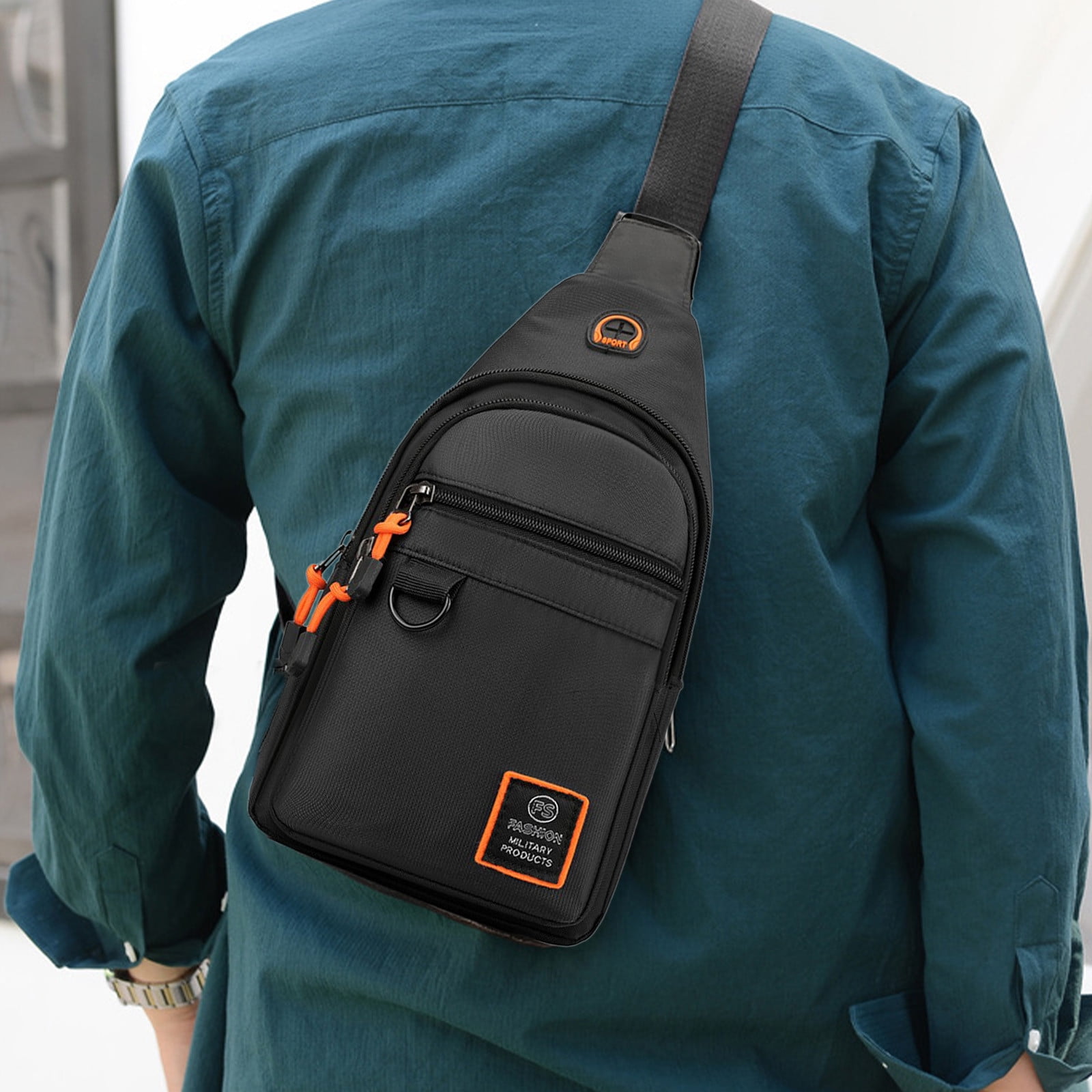 Chest Backpack Men's Shoulder Backpack Crossbody Water Proof Cloth ...