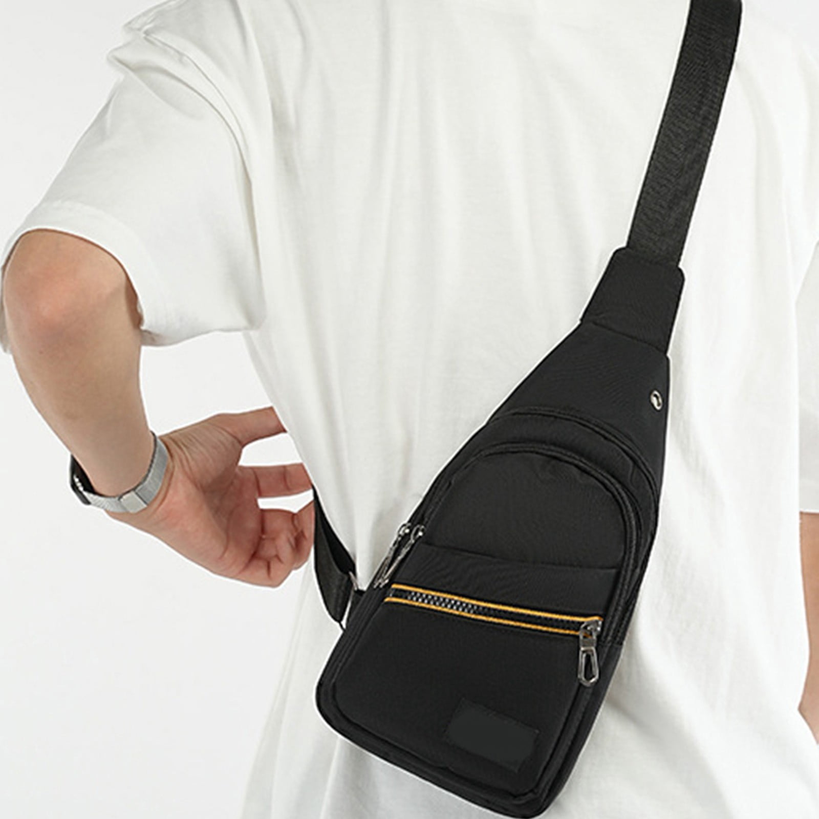 Chest Bag under $5! Yannianjz Men's Canvas Chest Bag, Outdoor Hiking ...