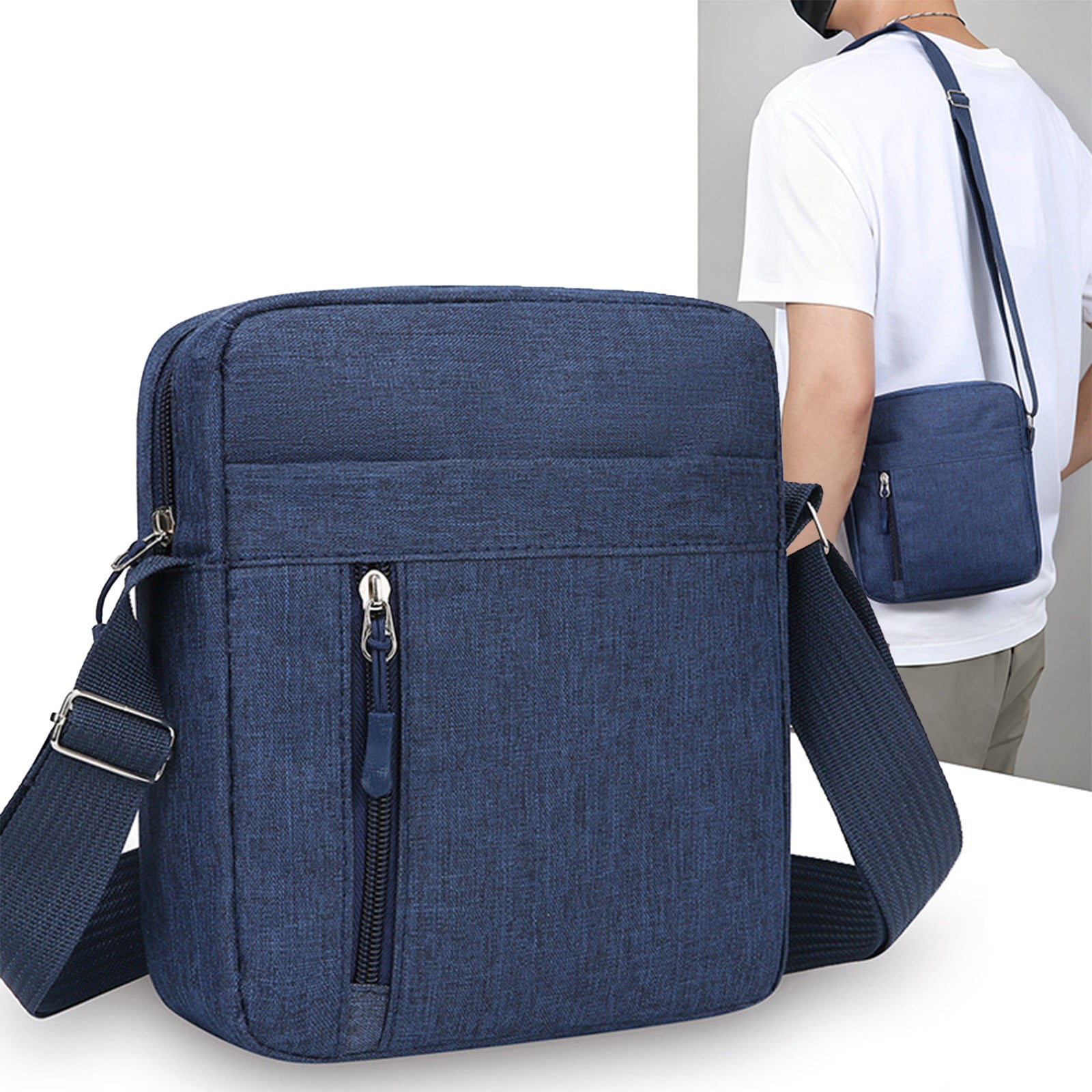 Chest Bag Fabric Material Crossbody Sports Bag Portable Multi-Pocket ...