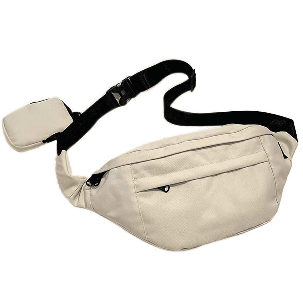 Chest Bag Fashion Kangaroo Waist Bag Couple Trend Crossbody Bag - white ...