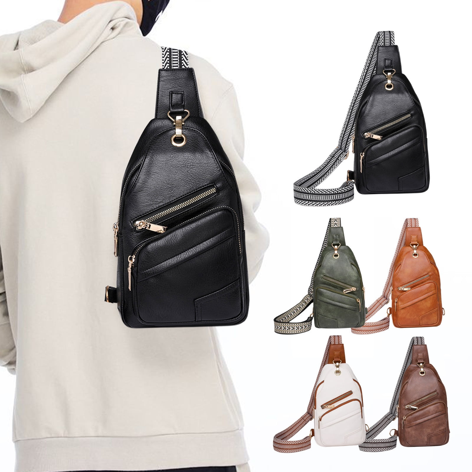 Chest Bag – Shoulder Fashion Backpack | Soft Leather, Vintage Crossbody ...