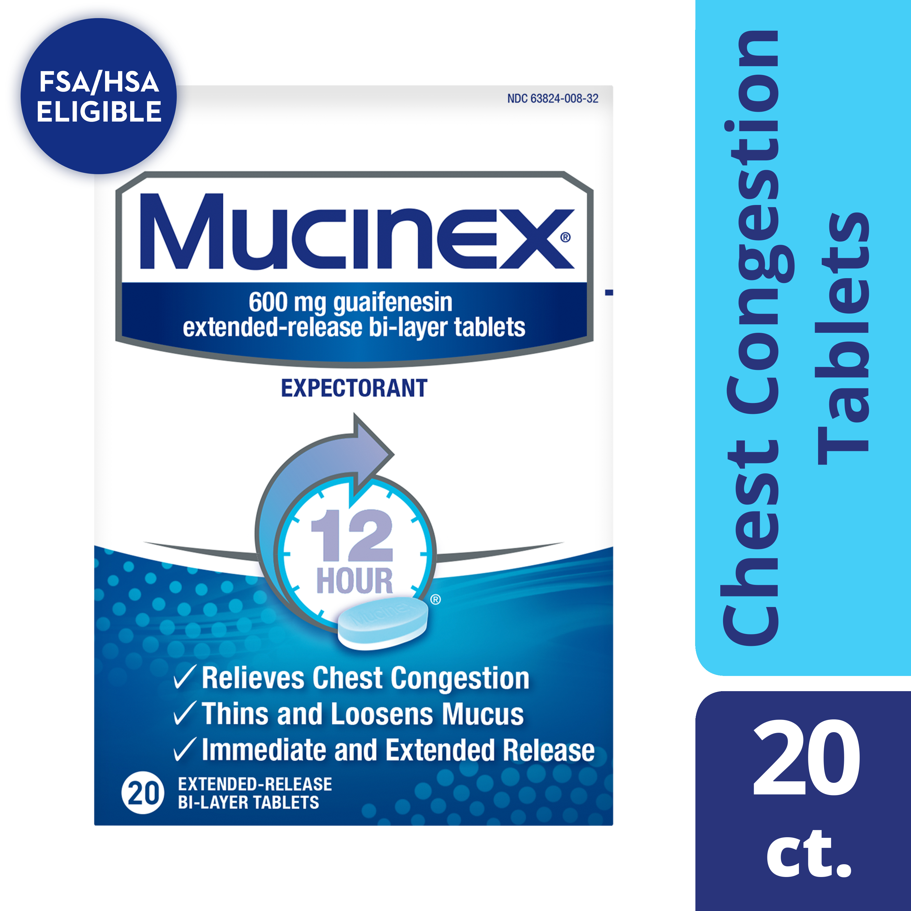 Chest Congestion Mucinex Expectorant 12 Hour Extended Release Tablets Chest Congestion Mucinex Expectorant 12 Hour Extended Release Tablets