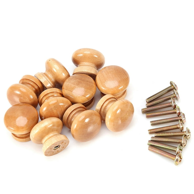Chest of Drawer Knobs Antique Pine Wooden Natural Wooden Drawer Knob 10Pcs S M L Natural Wooden Furniture Pull Handle Kitchen Cabinet Drawer Cupboard Door Knob Drawer Knob Pull Handle 24MM Walmart