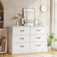 Chest of Drawers for Bedroom, 6 Drawer Double Dresser With Deep Drawers ...