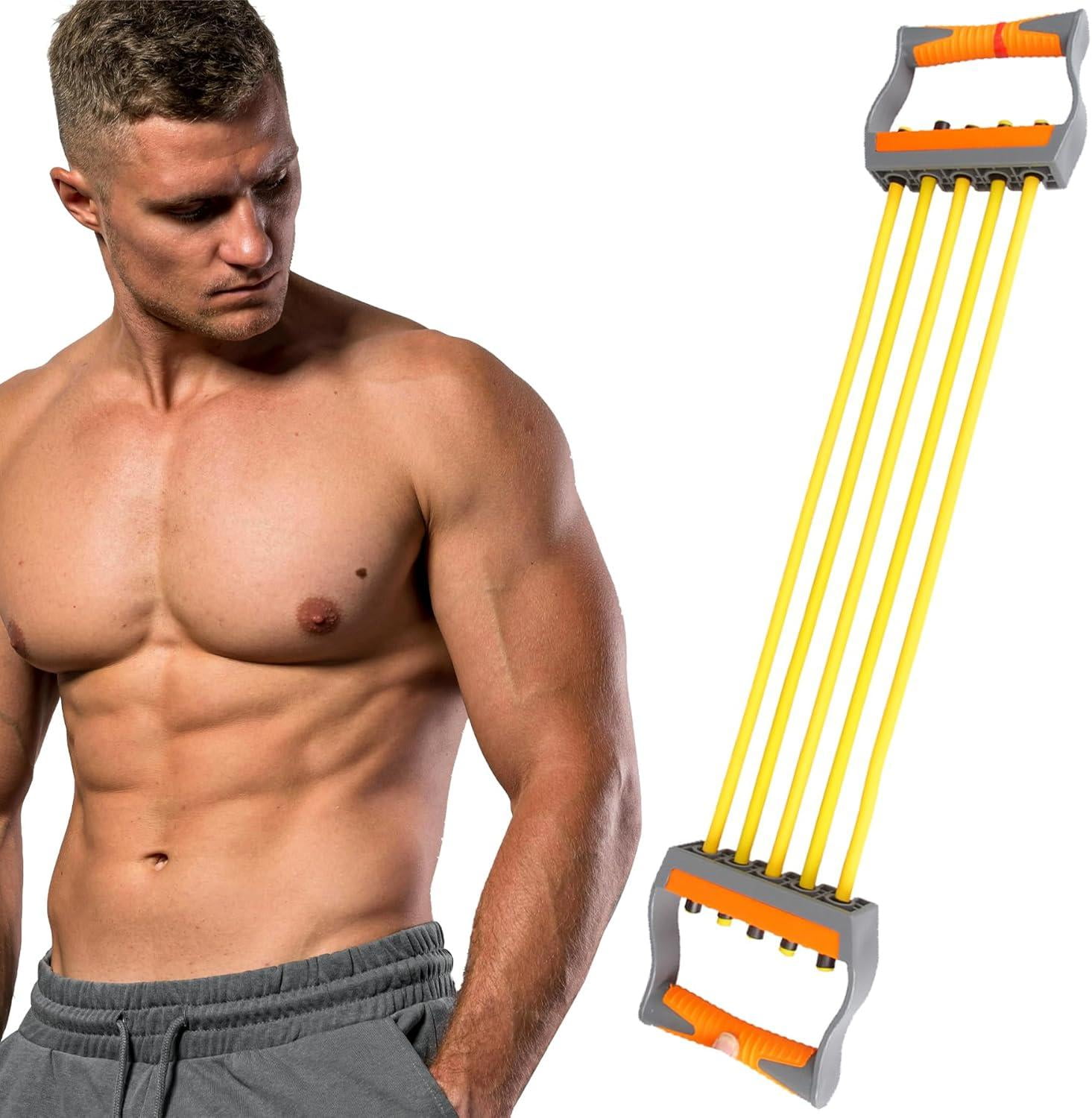 Chest Expander for Men Adjustable Forearm Strengthener with Removable ...
