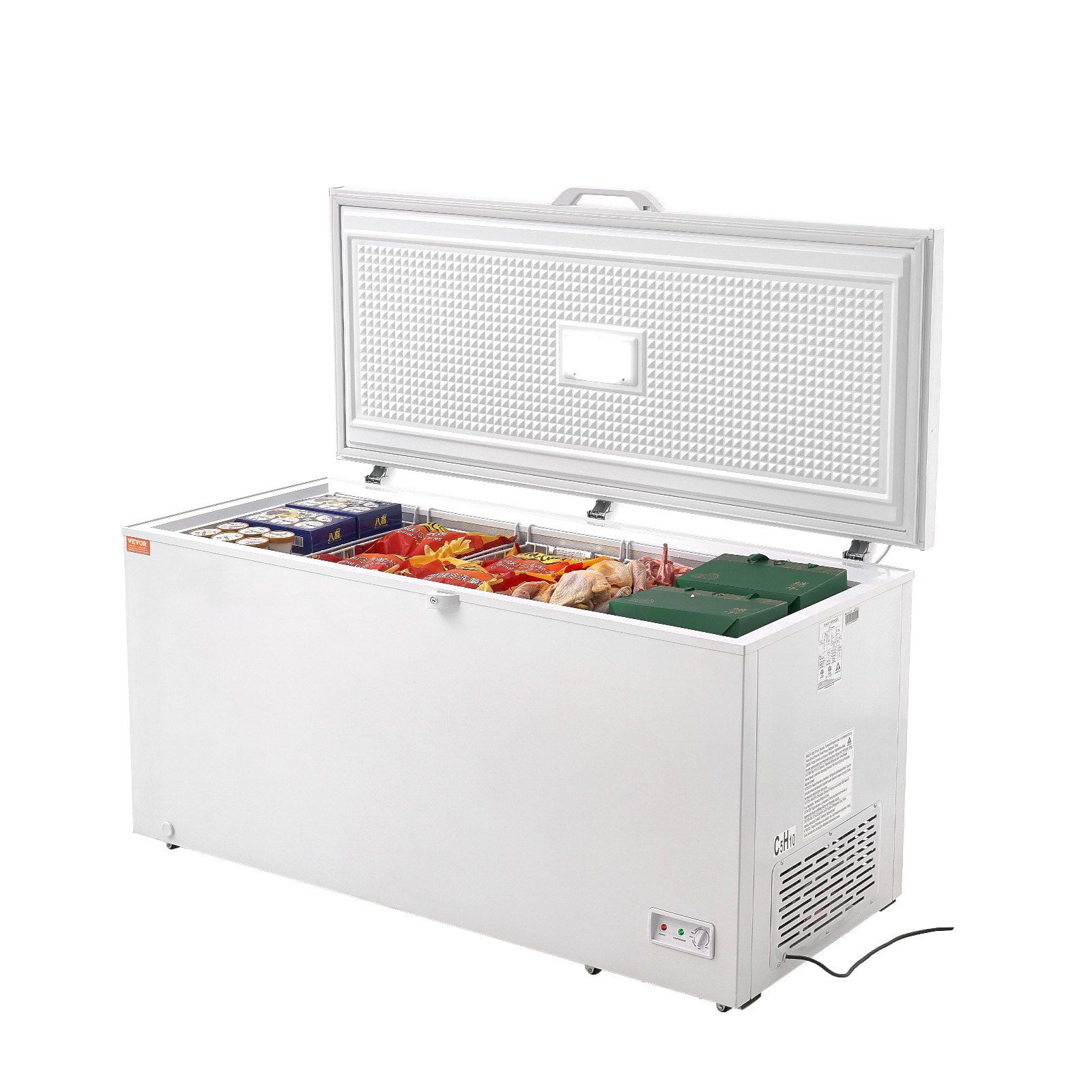 Chest Freezer, 17.2 Cu.ft / 488 L Large Deep Freezer & 4 Removable ...