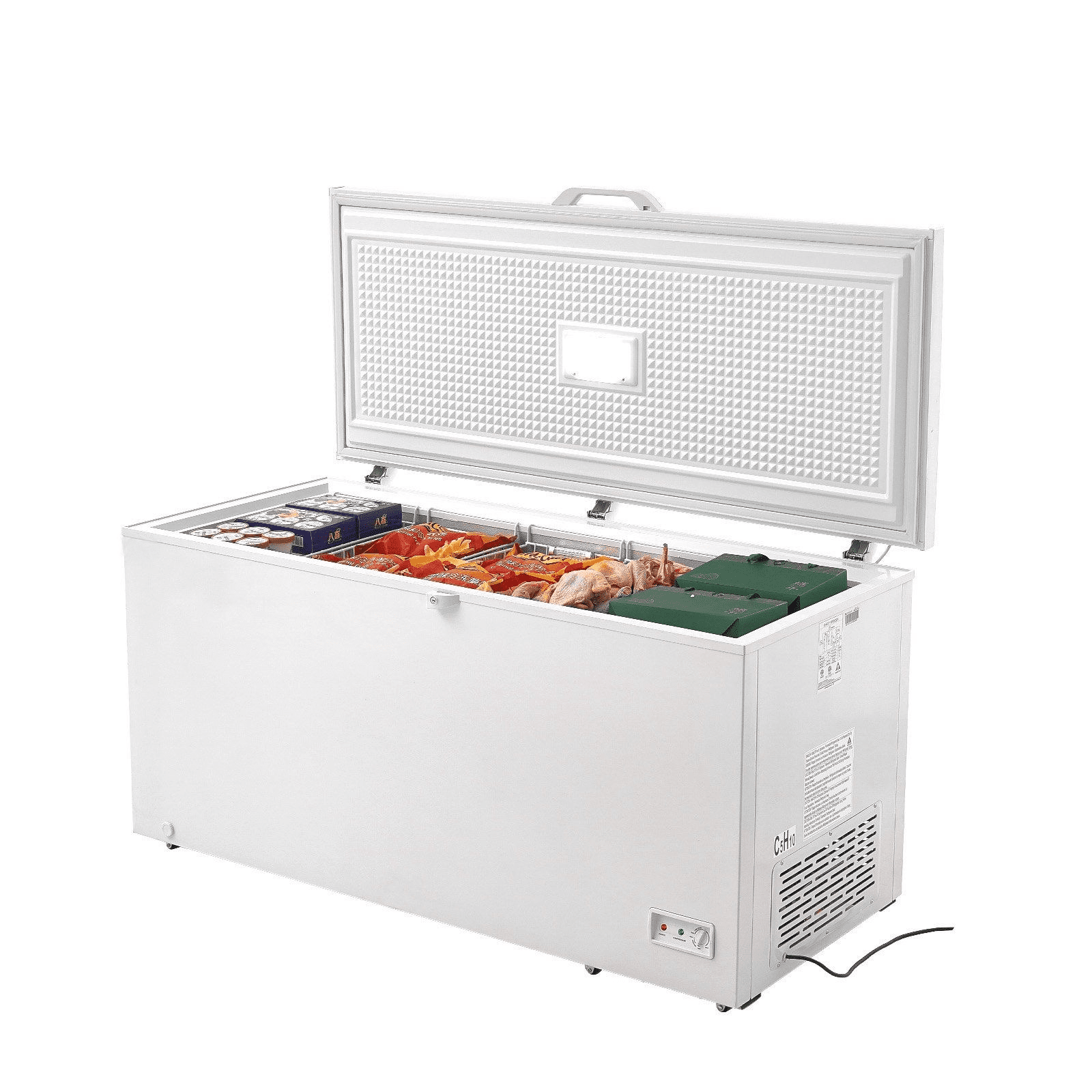 Chest Freezer 17.2 Cu.ft Deep Freezer with Baskets Freestanding Top Open Door Commercial Freezer ...