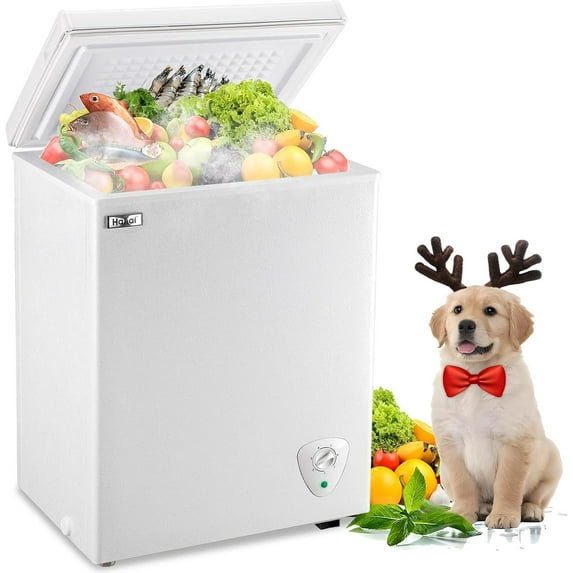 Chest Freezer 3.5 cu ft Small Deep Freezer Mini Freezers Free-Standing ...