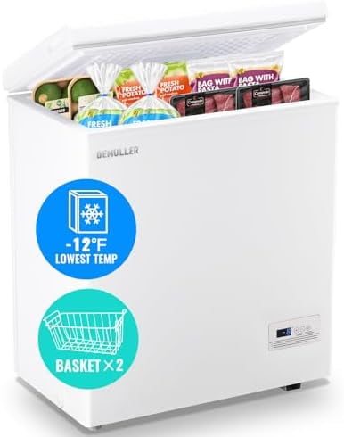 Chest Freezer 5.0 CU.FT Ultra-low Temperature Deep Freezers with TWO ...