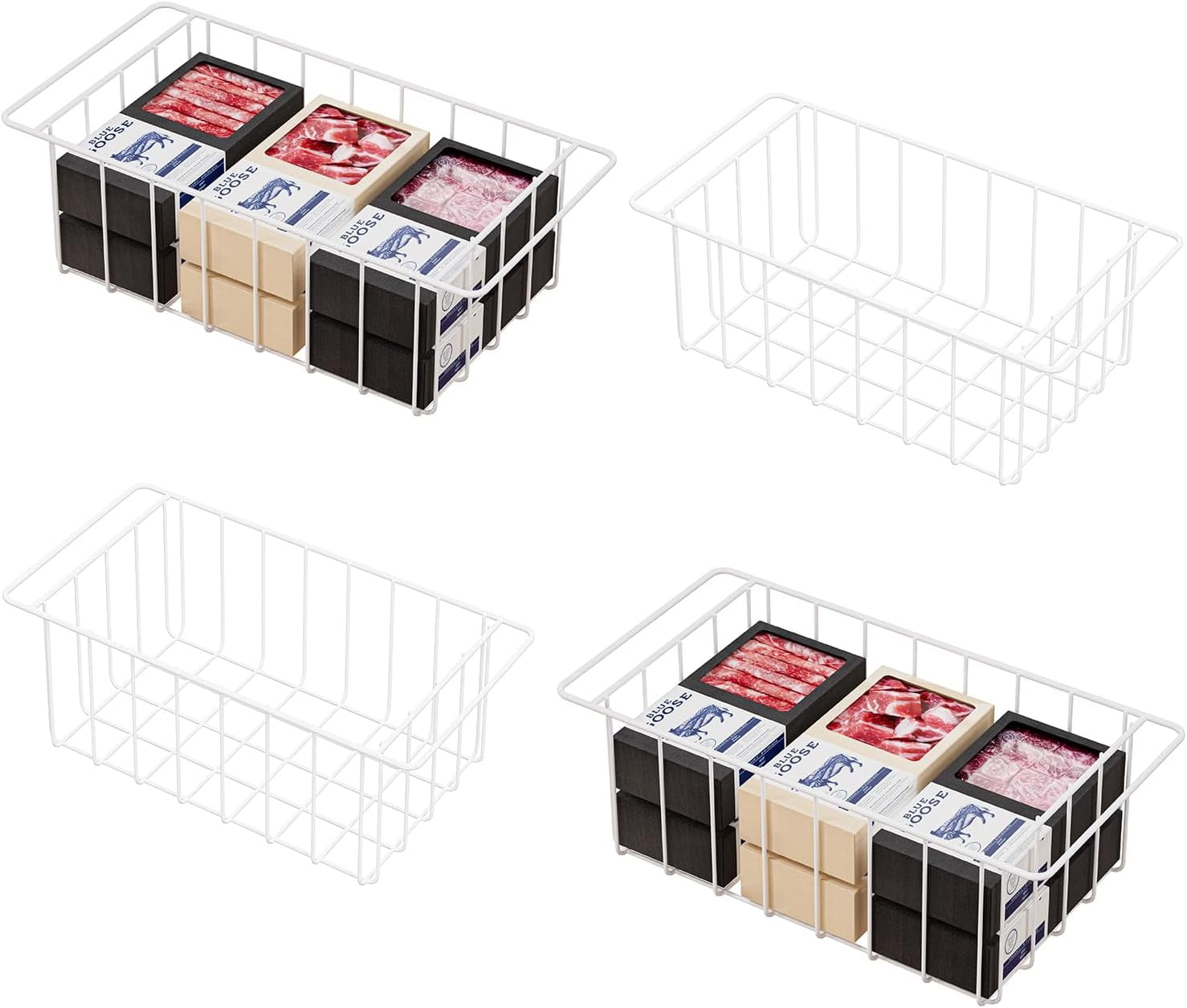 Chest Freezer Organizer Bins 17.5 Inch, Deep Upright Freezer Baskets ...