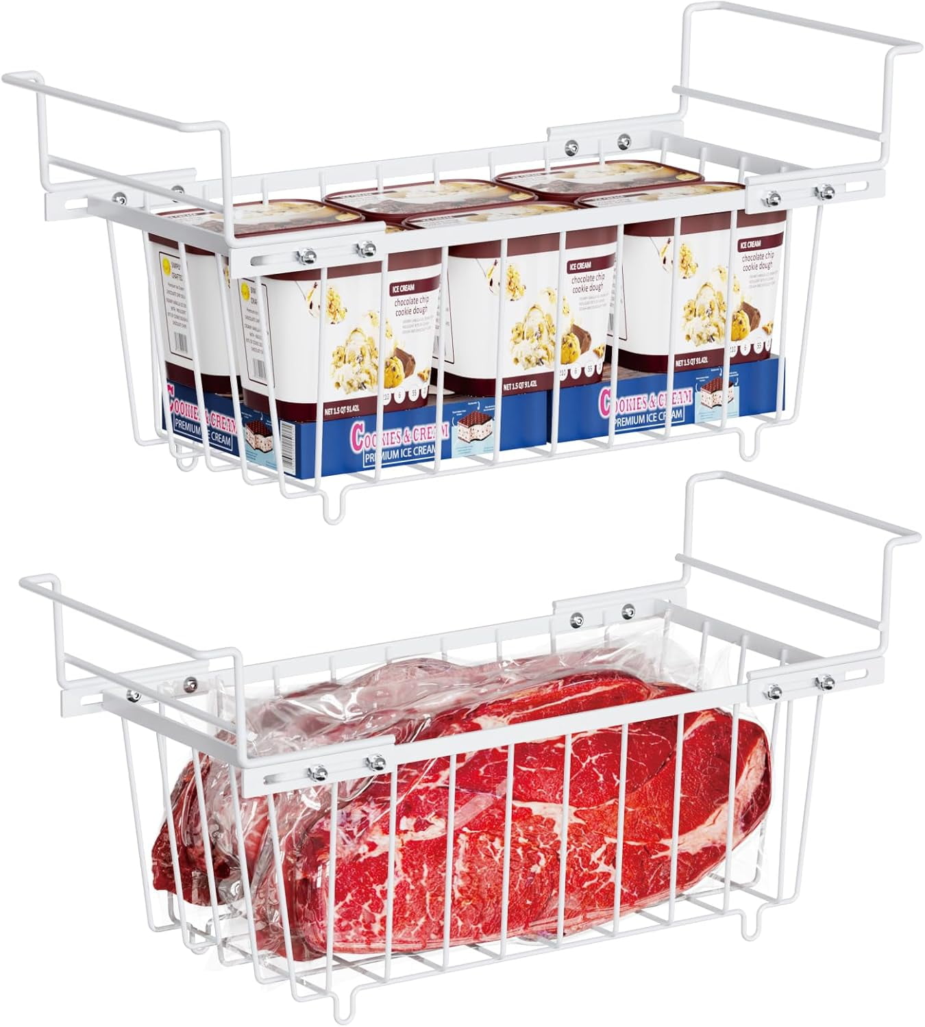 Chest Freezer Organizer Bins 8 Pack - Fit 7 Cu.Ft Deep Freezer, 2 ...