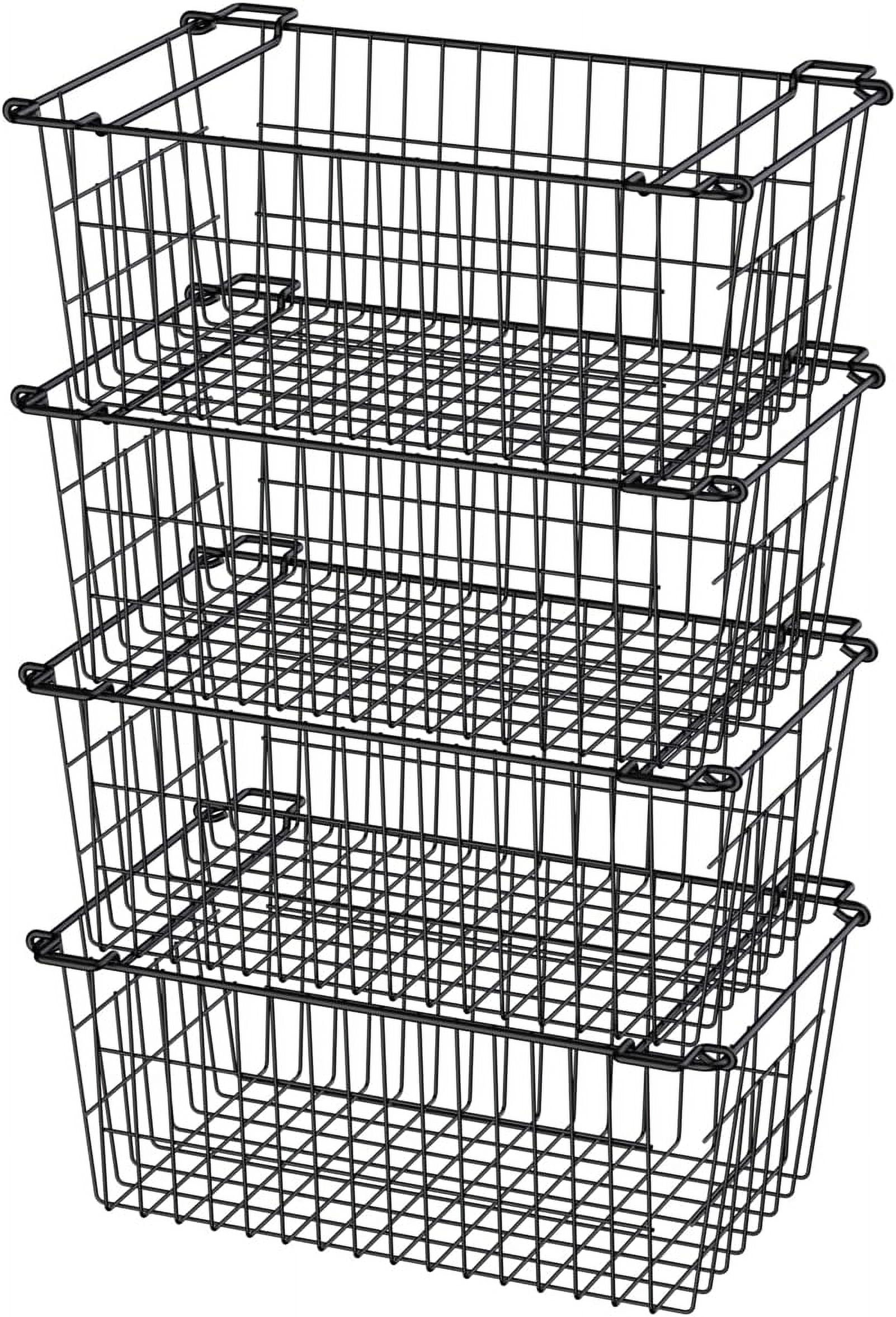 Chest Freezer Organizer, Stackable Freezer Storage Bins with Handles ...