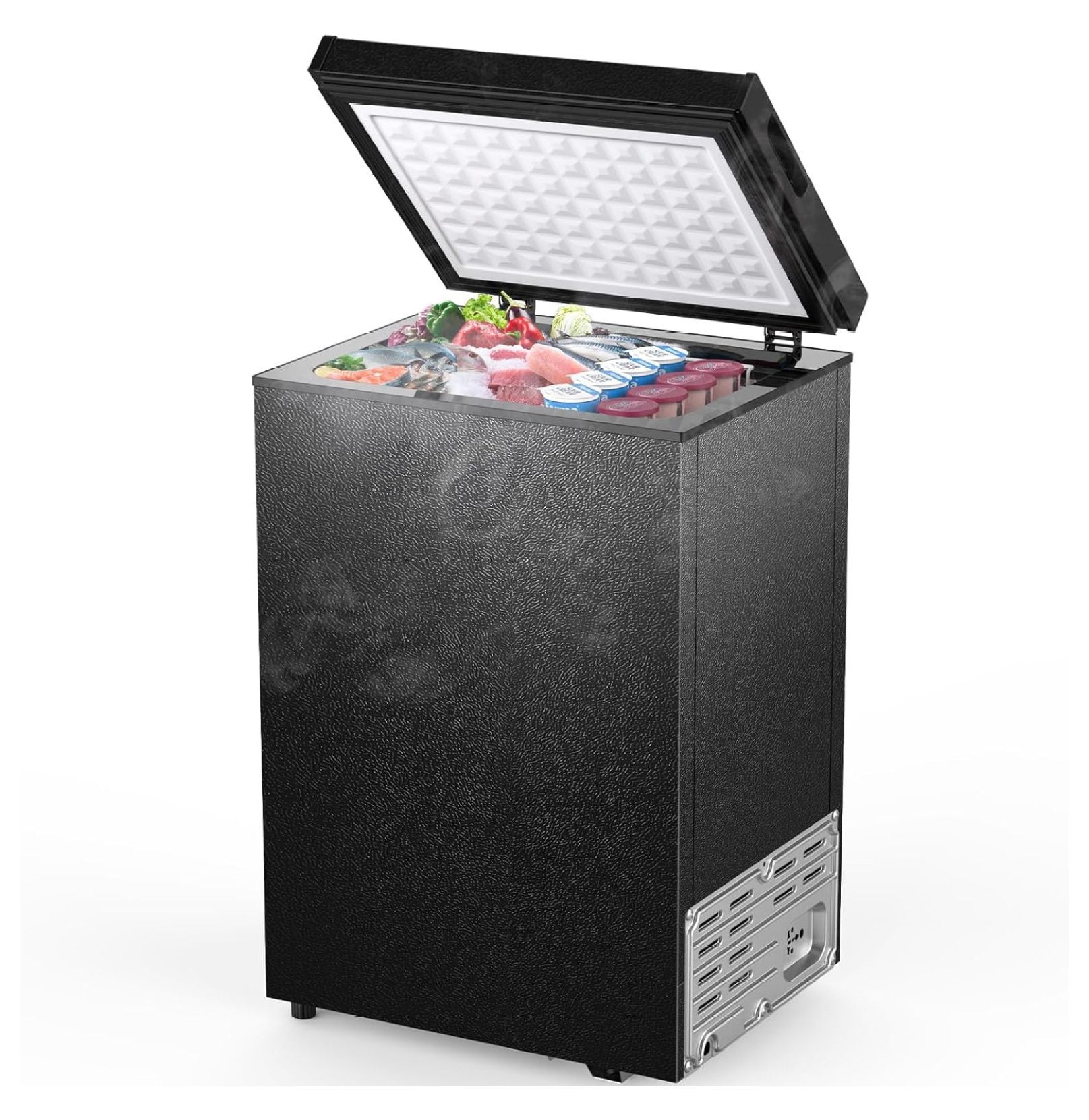 Chest Freezer with Removable Basket and Bottom Defrost Water Drain Top ...