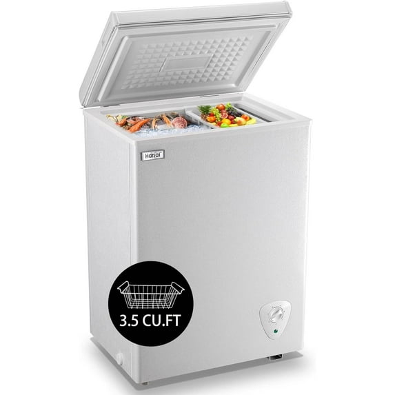 Chest Freezer Small Deep Freezer 3.5 Cu.Ft Mini Freezers Top Door ...