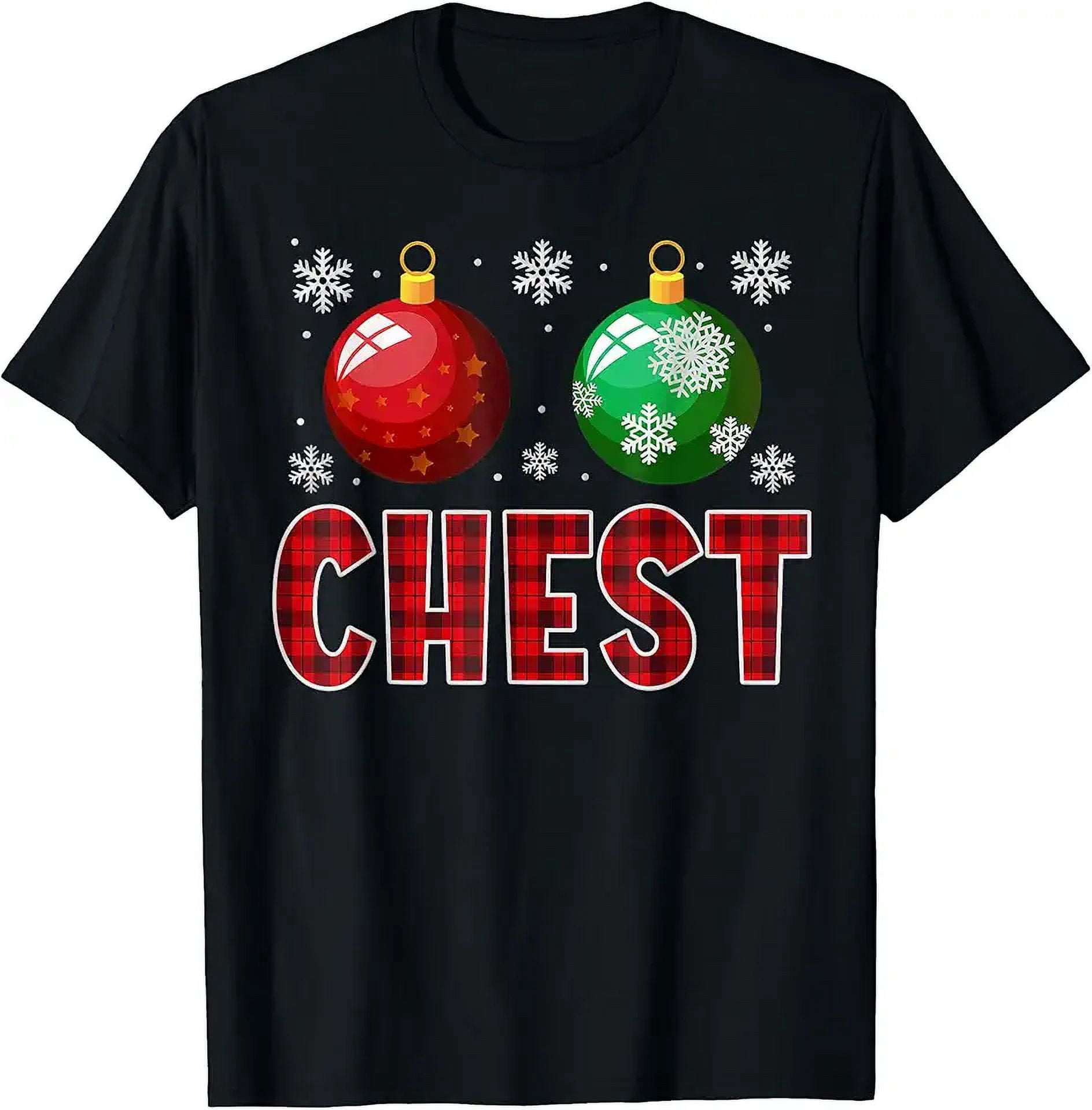 Chest Nuts Christmas Shirt Funny Matching Couple Chestnuts T-Shirt ...