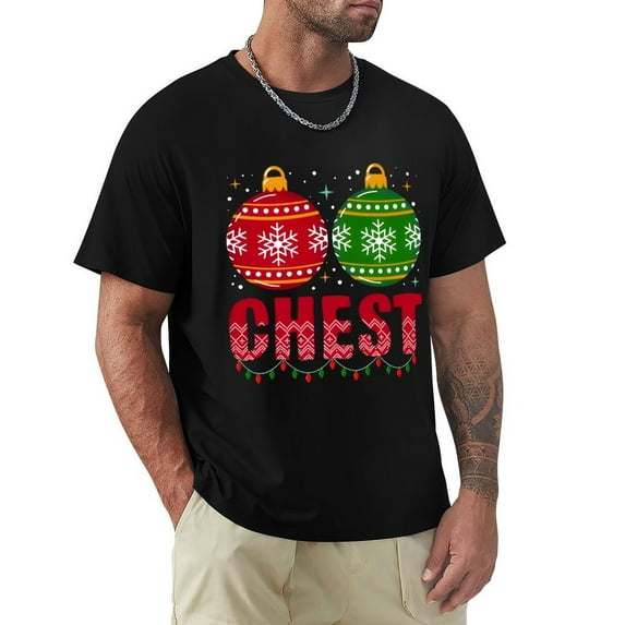 Chest Nuts Men's Cotton HD Print Short Sleeve T-Shirt Crew Neck Top ...