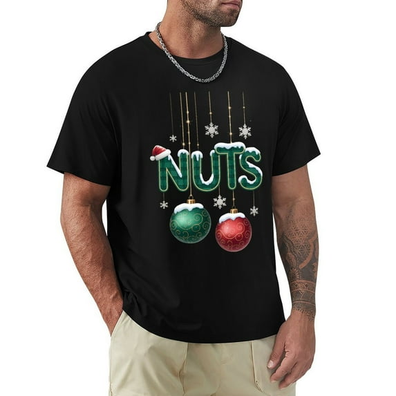 Chest Nuts Men's Cotton HD Print Short Sleeve T-Shirt Crew Neck Top ...
