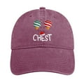 Chest Nuts Wine Red Hat Adjustable Funny Fashion Unisex Baseball Cap ...