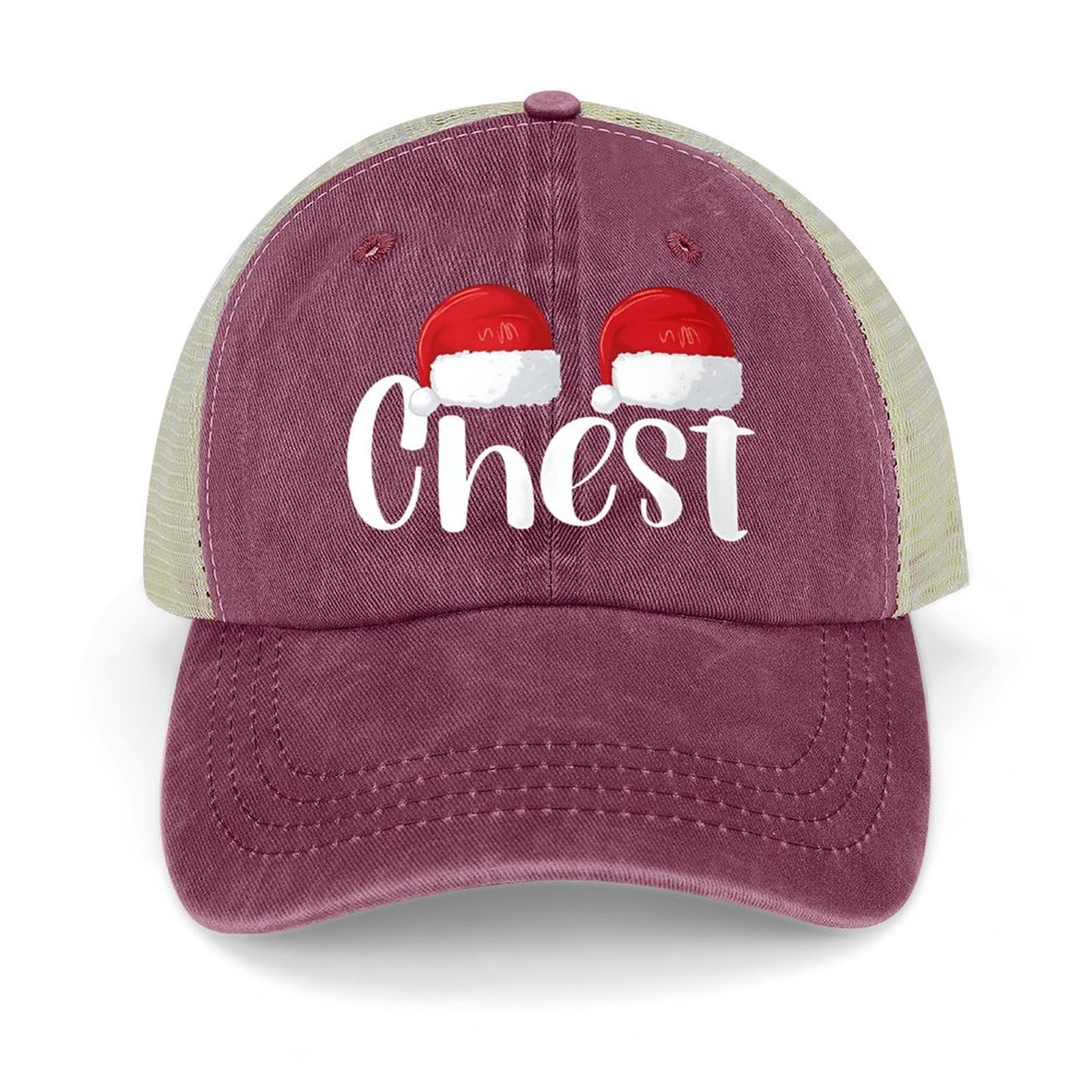 Chest Nuts Wine Red Hat Adjustable Funny Fashion Unisex Baseball Cap ...