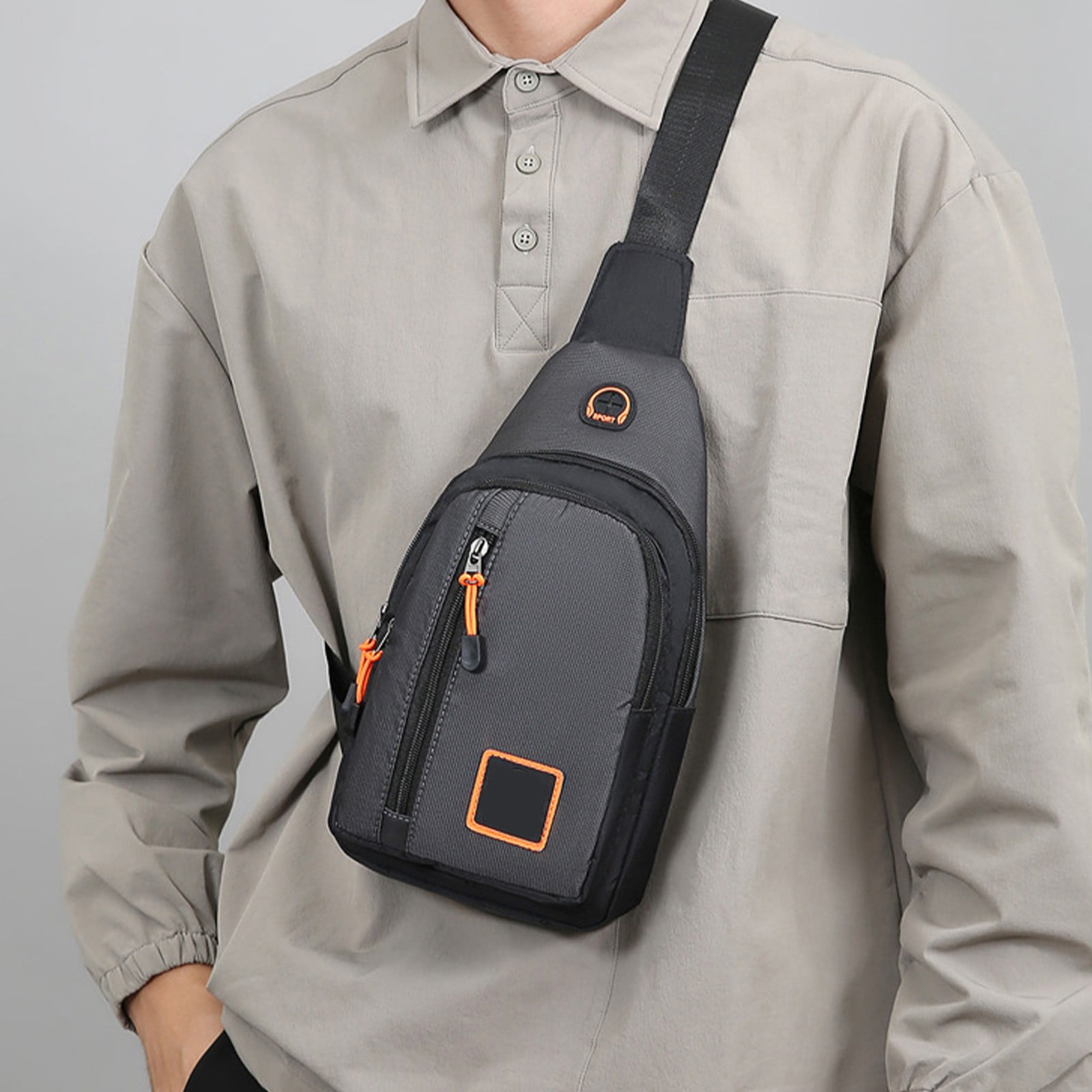 Chest Pack for Men, Large Capacity Waterproof Crossbody Bag Sling Bag ...