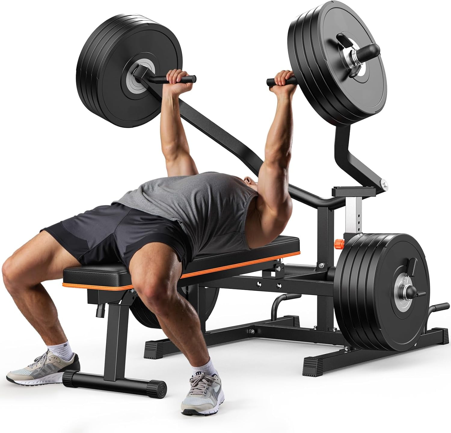 Chest Press Machine, 1250LBS Weight Press Machine with Independent ...