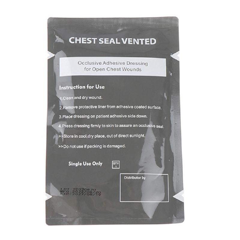 Chest Seal Vented First aids Patches Trauma Sticker for Open Chest ...