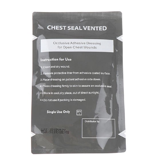 Chest Seal Vented First aids Patches Trauma Sticker for Open Chest ...