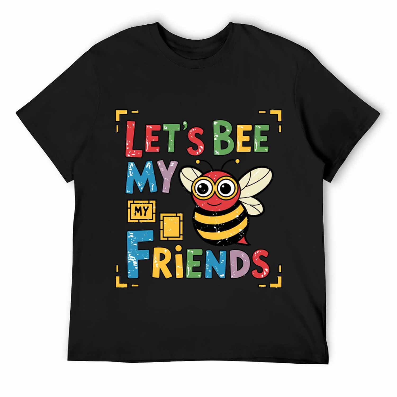 Chest Six Pack Abs Funny LET'S BEE MY FRIENDS T-Shirt - Walmart.com