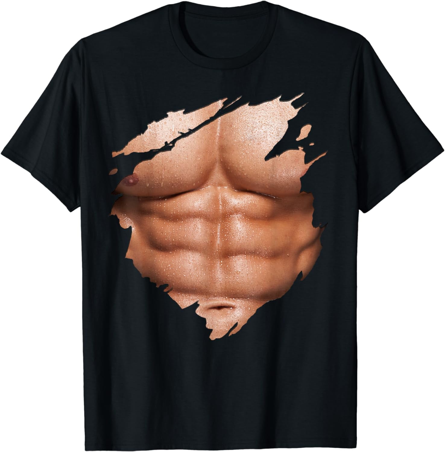Chest Six Pack Abs Muscles Bodybuilder T-Shirt - Walmart.com