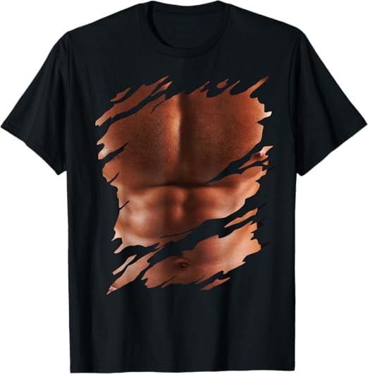 Chest Six Pack I Muscles Bodybuilder I Fake Muscle T-Shirt - Walmart.com