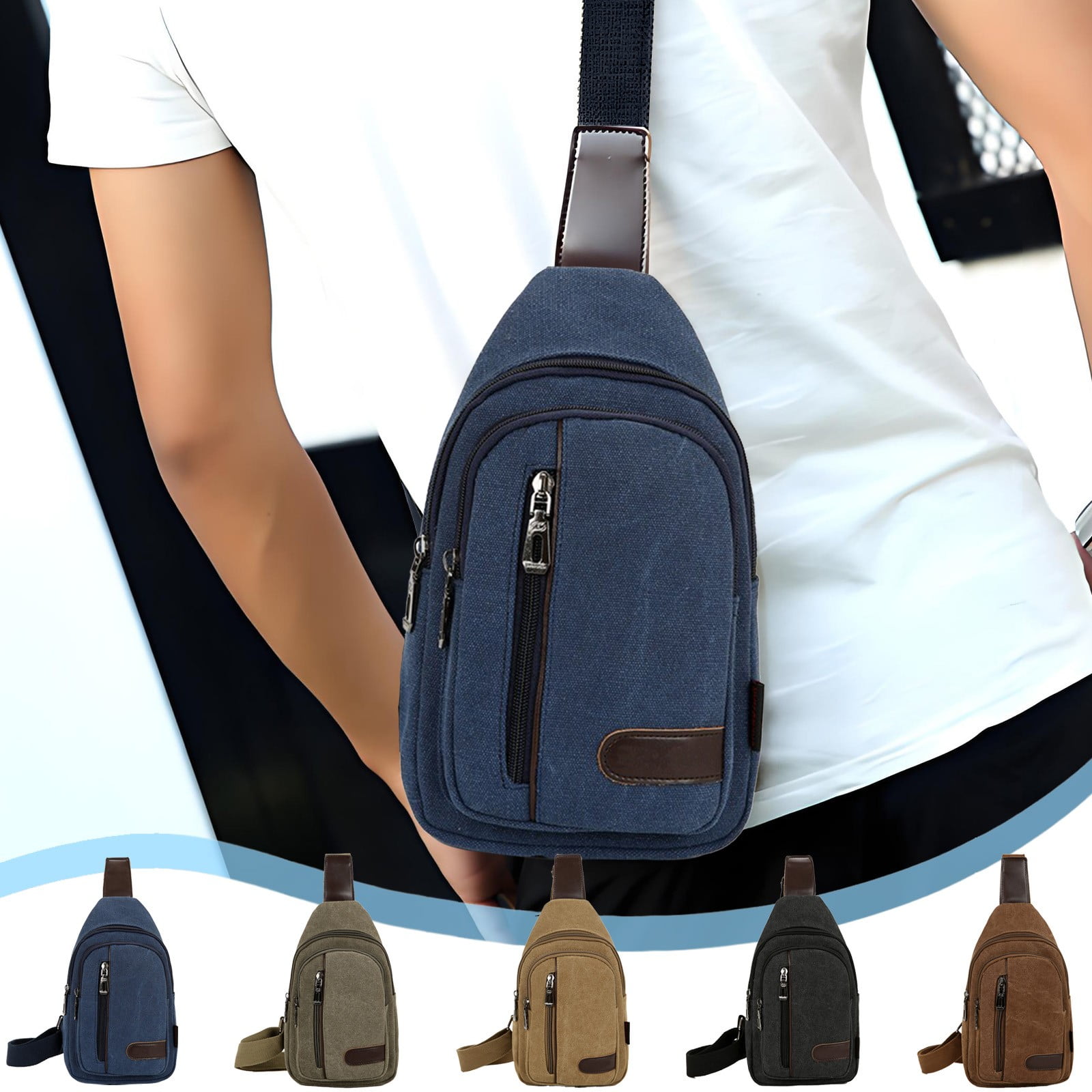 Chest Strap Bag, Crossbody Work Bag, Durable Canvas Material, Secure ...