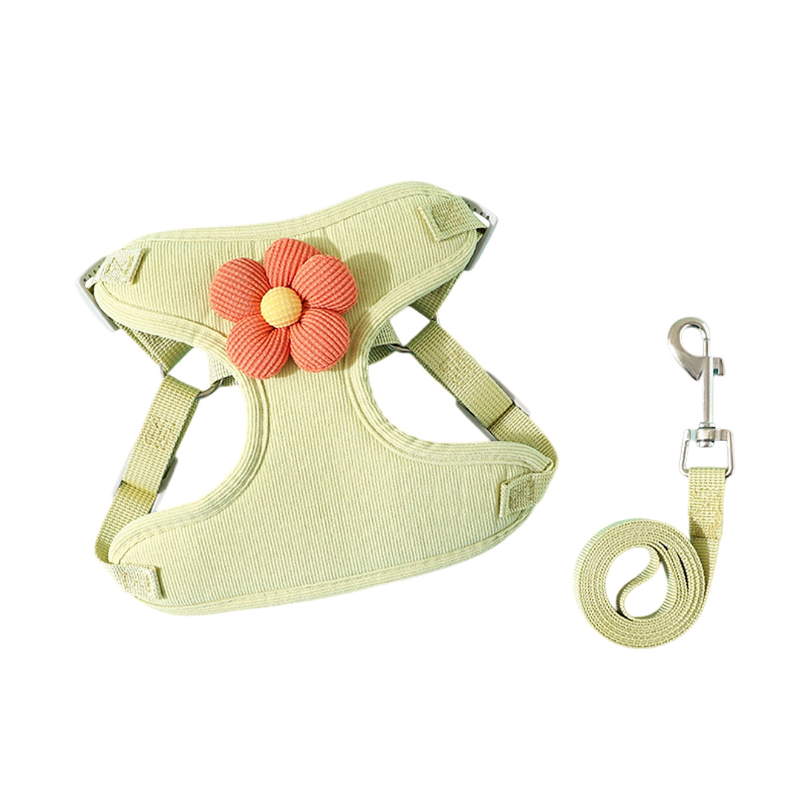 Chest Strap Dog Harness & Leash Set Soft Mesh Padded Vest for Puppies ...