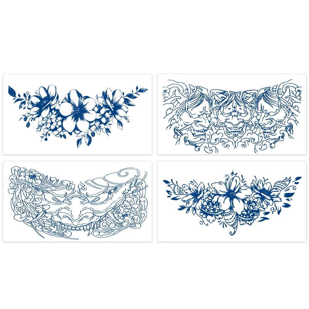 Chest Temporary Tattoos Chest Underboob Temporary Tattoos for Women ...