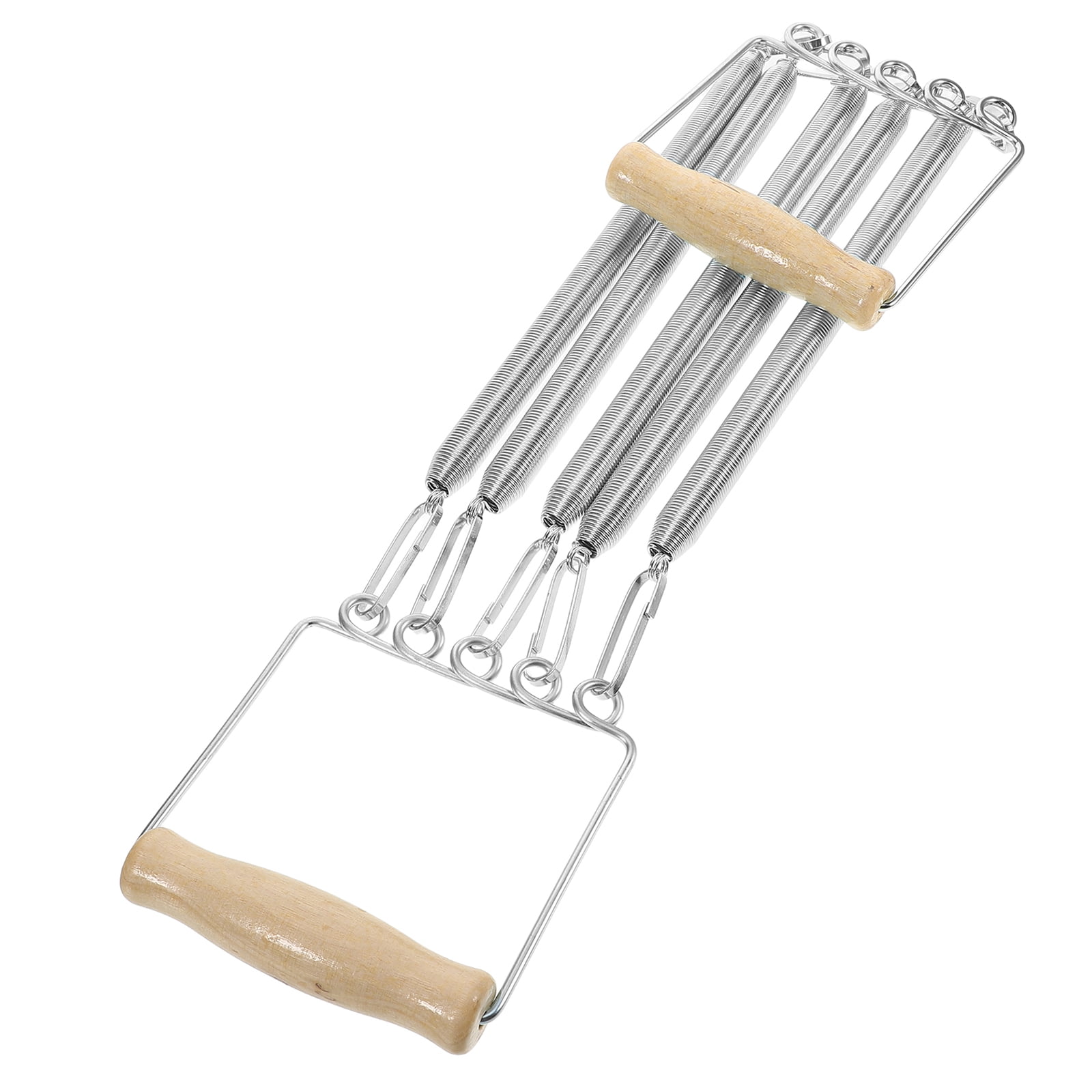 Adjustable Spring Chest Expander with Wooden Handle Removable Springs ...