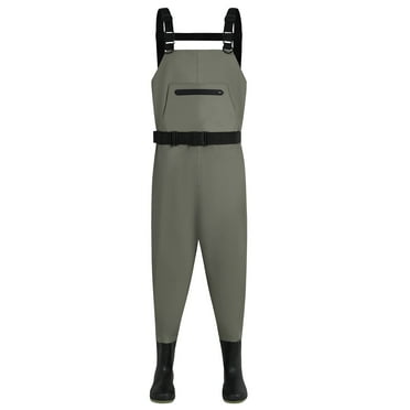 GIEESHIELD Waterproof Bootfoot Chest Waders for Men and Women, Lightweight 2-Ply Nylon/PVC ...