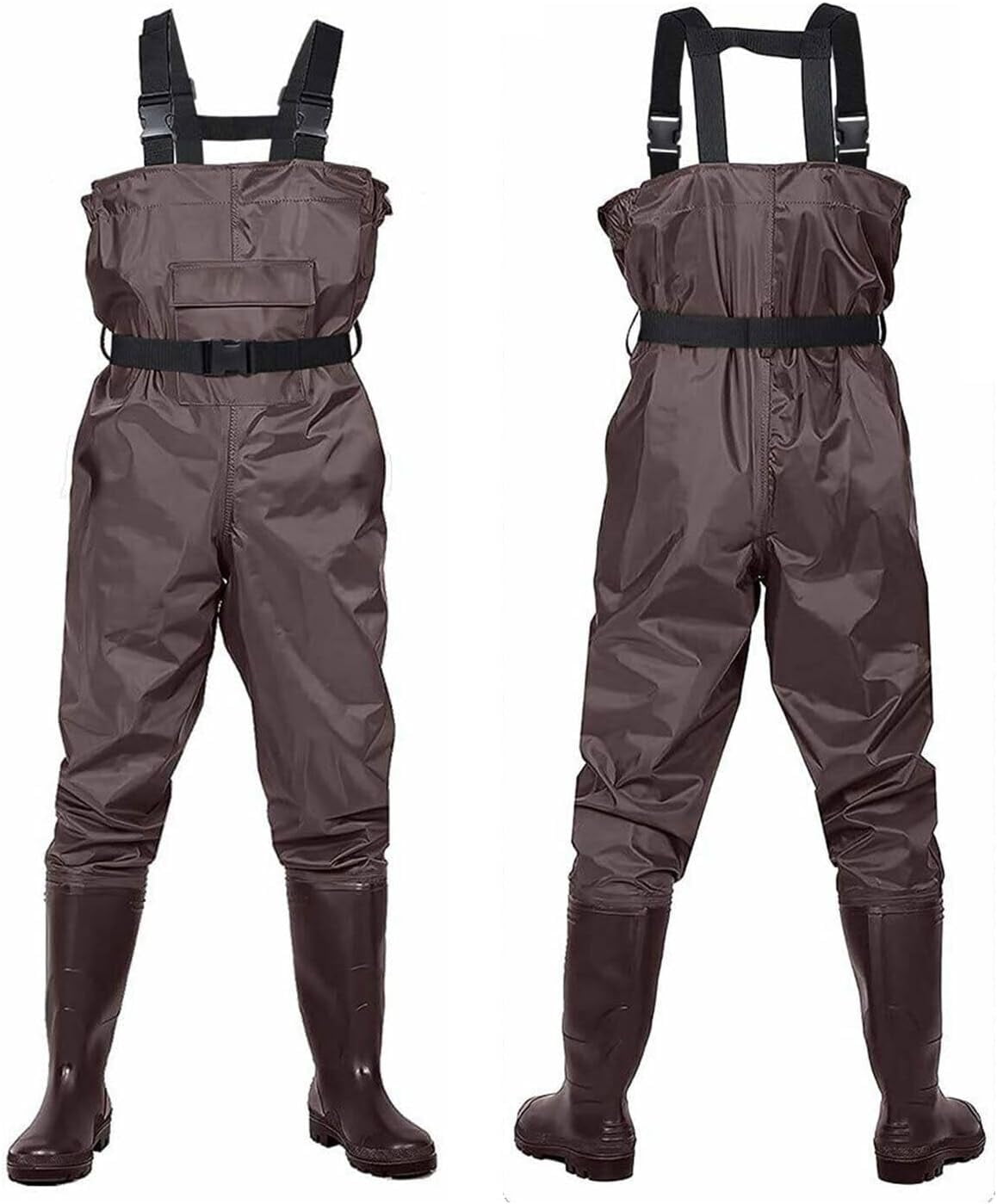Chest Waders with Boots, 2-Ply PVC/Nylon Waterproof Hunting Waders ...