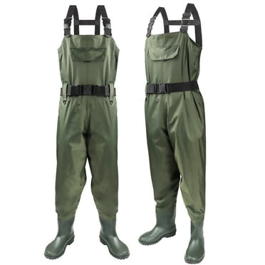 Waterproof Fishing Chest Waders for Men & Women, Hunting Bootfoot Nylon PVC, Packable ...