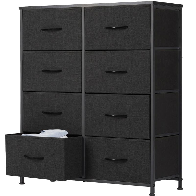 Chest of Drawers with Fabric Drawers, Sideboard with 8 Drawers, Drawer ...