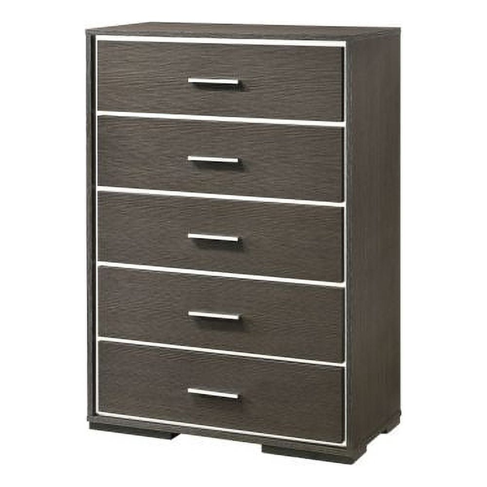 Chest with 5 Drawers, Wood Rustic Tall Chset of Drawers,Dressers ...