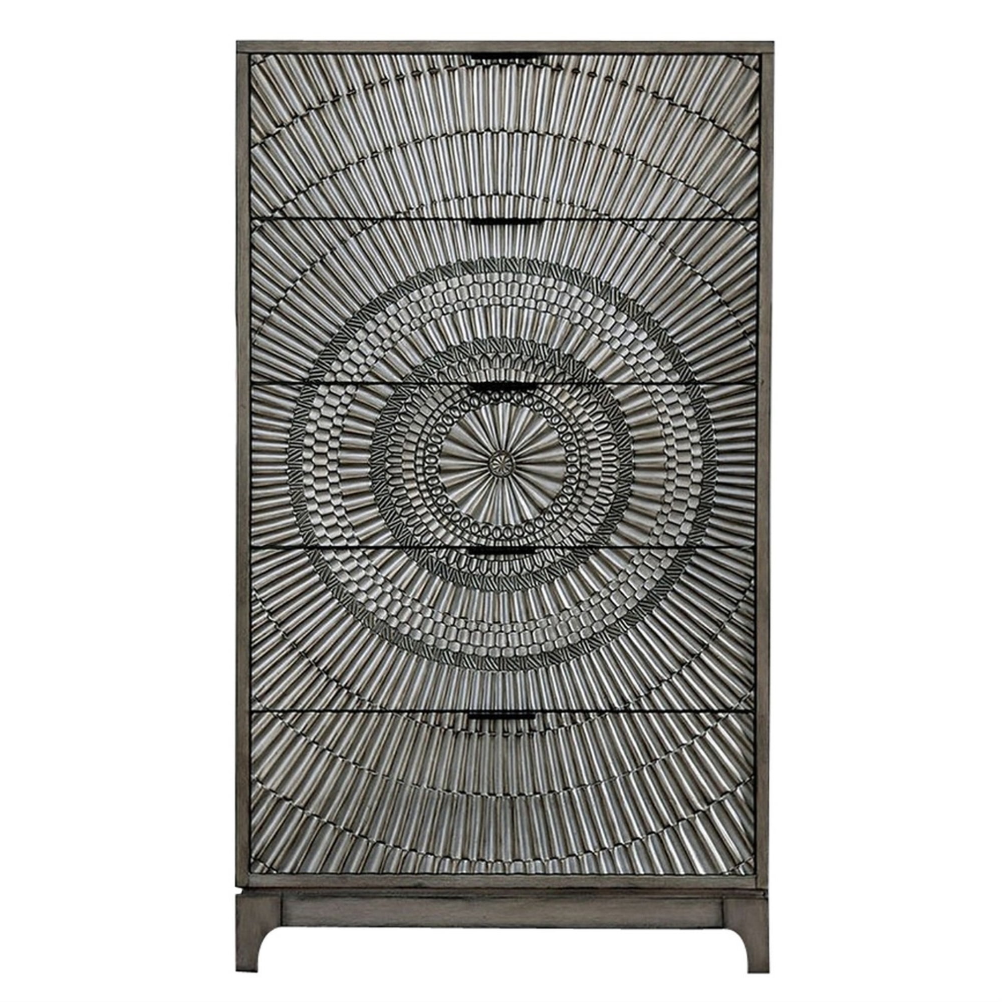 Chest with Polyresin Sunburst Design, Antique Gray - Walmart.com