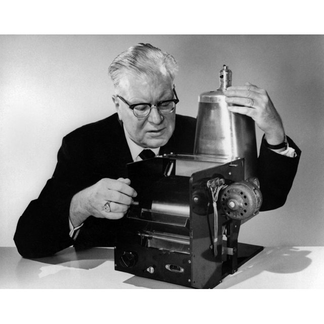 Chester Carlson 1906-1968 With The First Model Of His Invention Of 1938 ...