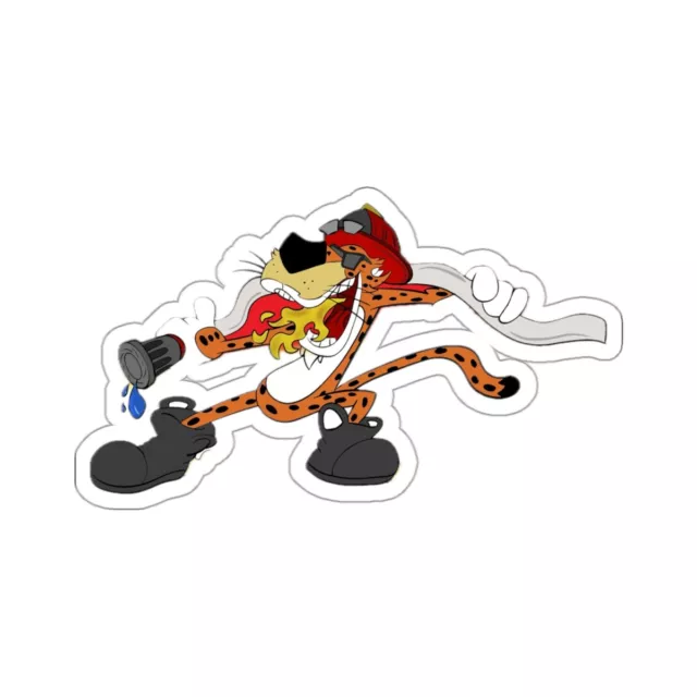 Chester Cheetah Hot Cheetos Mascot Firefighter Hero Sticker Vinyl Decal ...