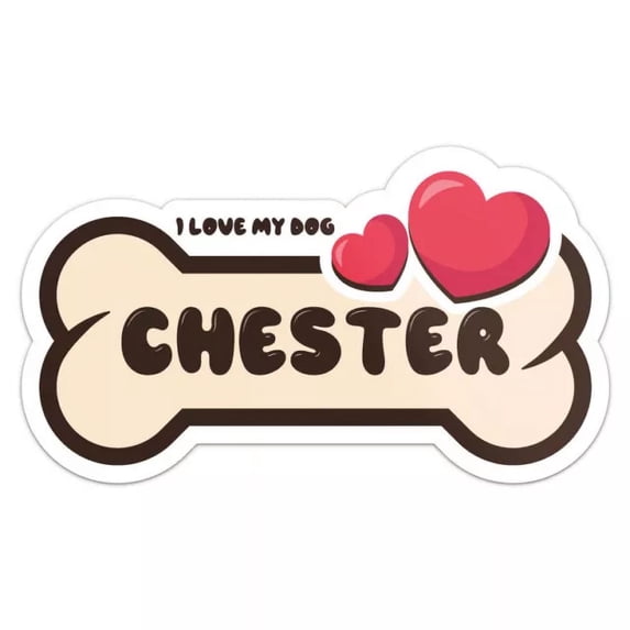 Chester Dog Sticker Phone Decal Water Bottle Stickers Car Decals ...