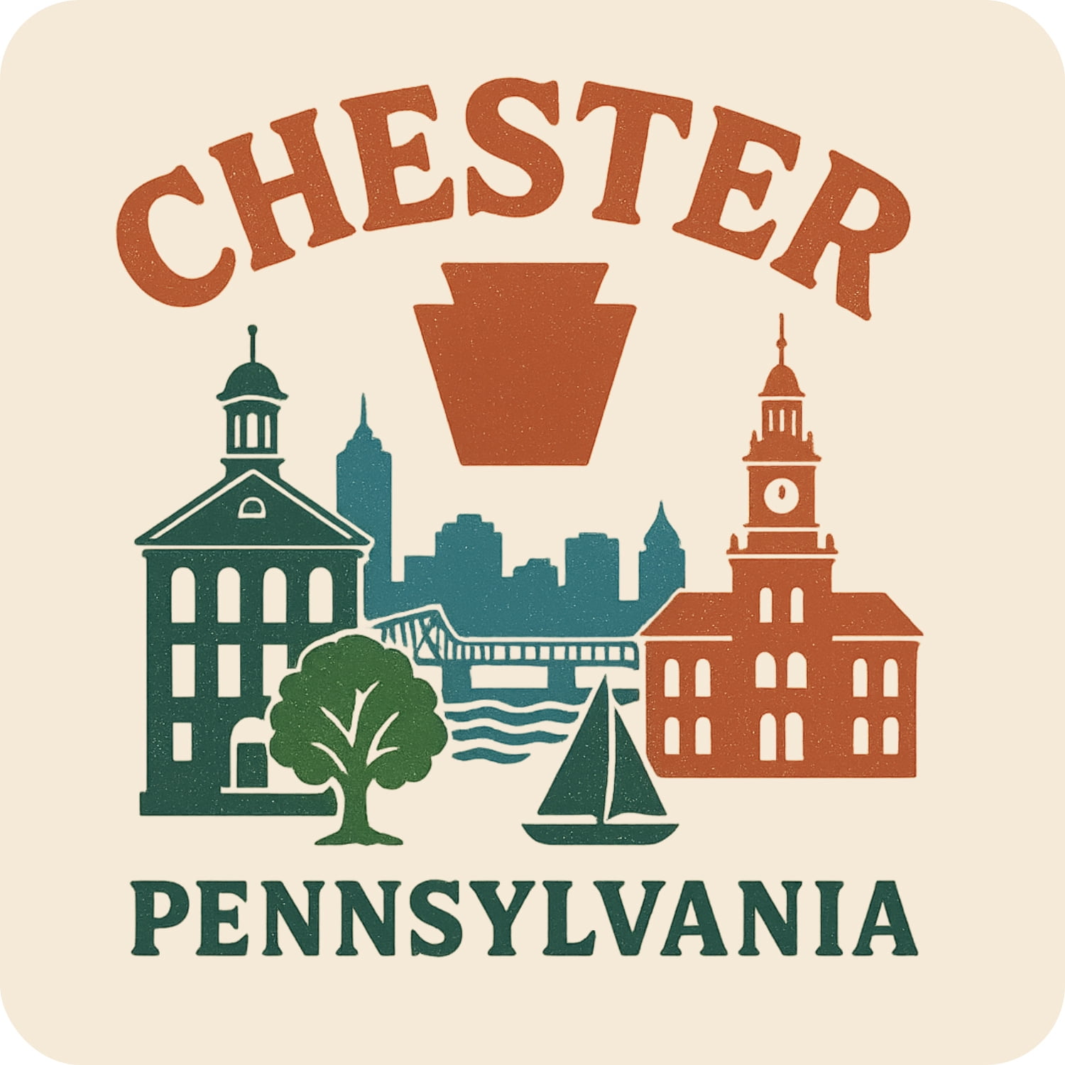 Chester Pennsylvania Keepsakes Souvenir Vinyl Sticker – Destination ...