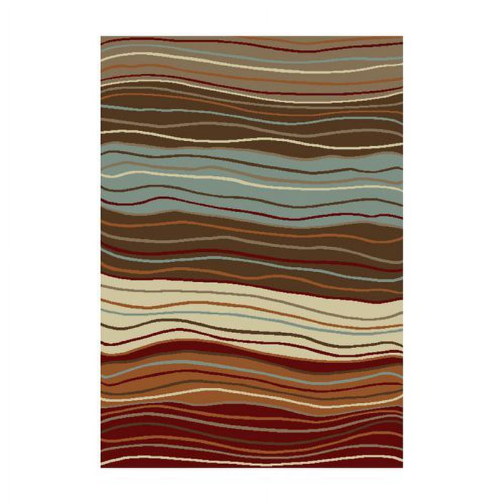 Chester Waves Contemporary Rug - Multicolor - Walmart.com