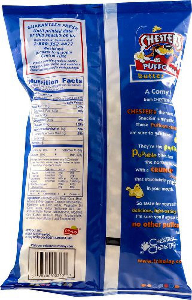 Chester's Butter Flavored Puffcorn Snacks, 3.5oz Bags (Pack of 12 ...