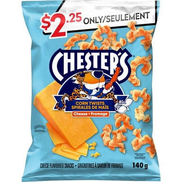 Chester's Corn Twists Cheese Flavored Snack, 140g/4.9 oz. Bag {Imported from Canada} - Walmart.com