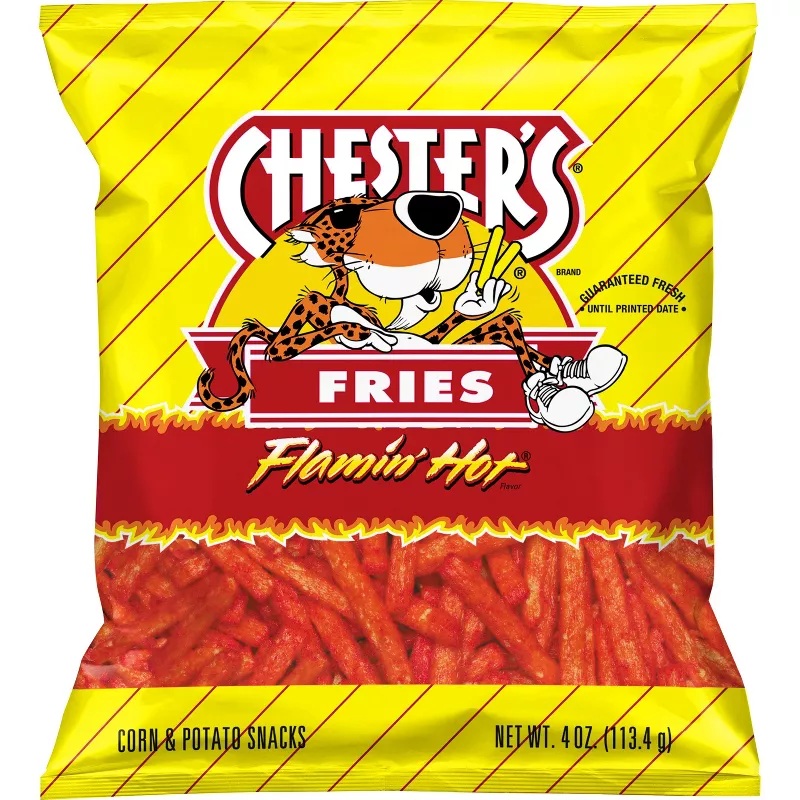 Chester's Flamin' Hot Fries Corn & Potato Snacks 4oz (Pack of 4 ...