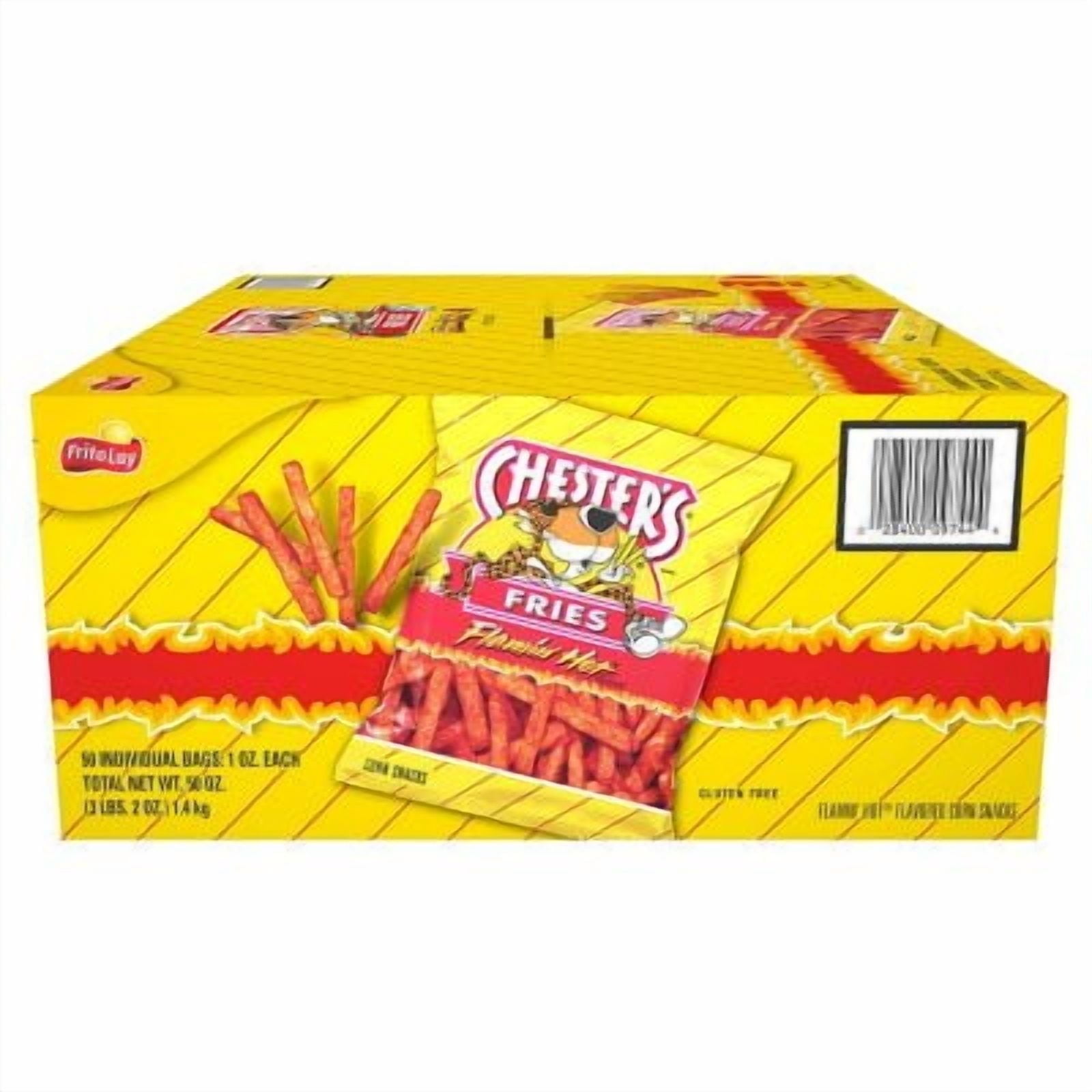 Chester's Flamin' Hot Fries, 1 oz Pack, 50 Bags, Spicy On-the-Go Snack ...