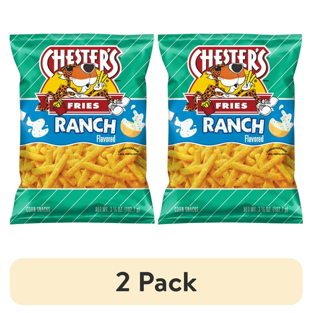 (2 pack) Chester's Fries Corn And Potato Snacks Ranch Flavored, 3.625 ...